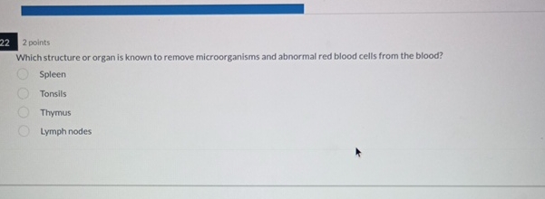 Solved 222 ﻿pointsWhich structure or organ is known to | Chegg.com