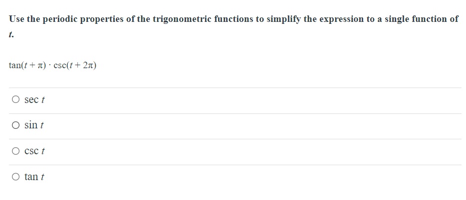 Solved Use the periodic properties of the trigonometric | Chegg.com