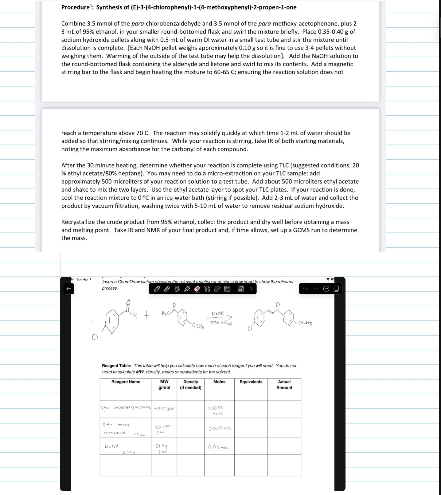 Procedure': Synthesis of | Chegg.com