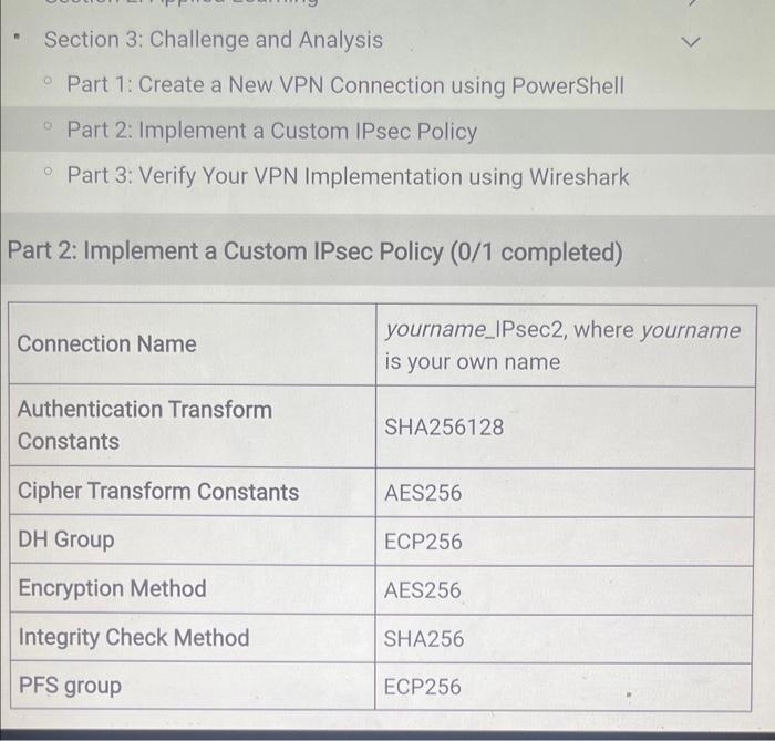 Solved Configuring a VPN Client for a secure file | Chegg.com