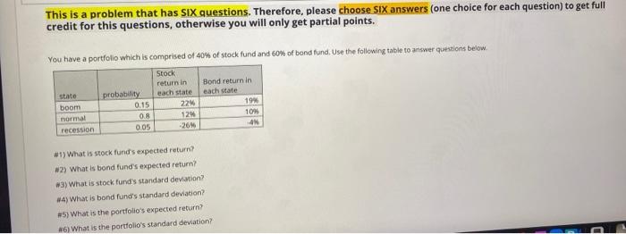 Solved This is a problem that has six questions. Therefore, | Chegg.com