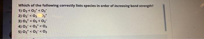 Solved Which of the following correctly lists species in | Chegg.com