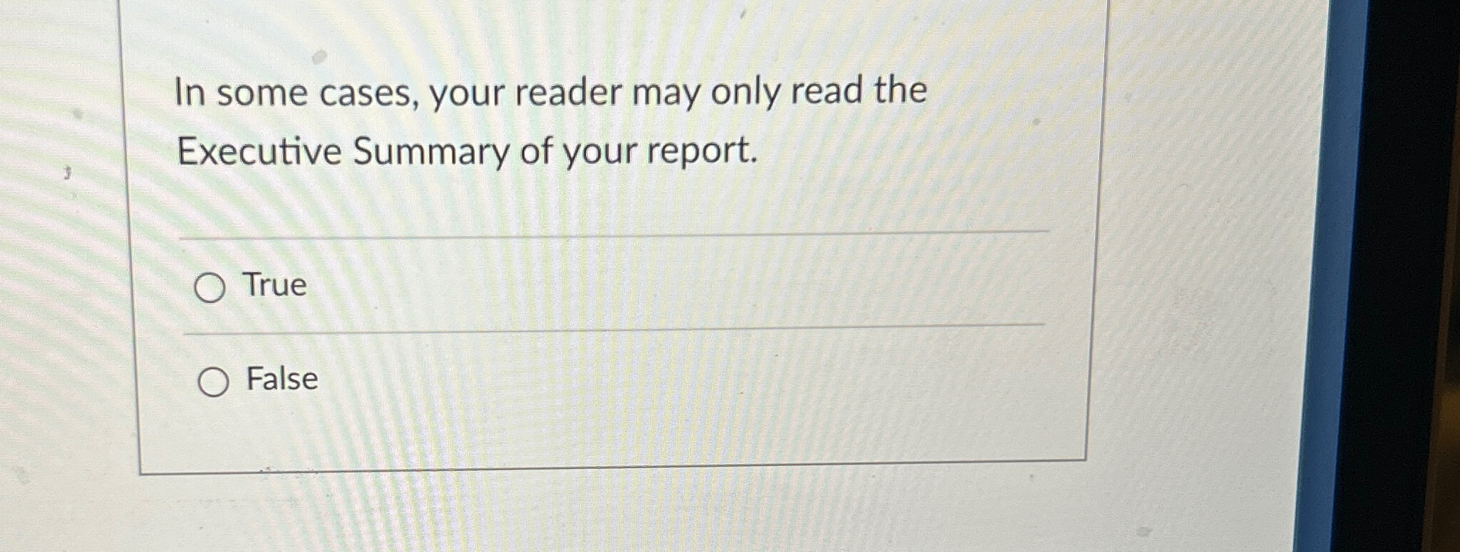 Solved In some cases, your reader may only read the | Chegg.com