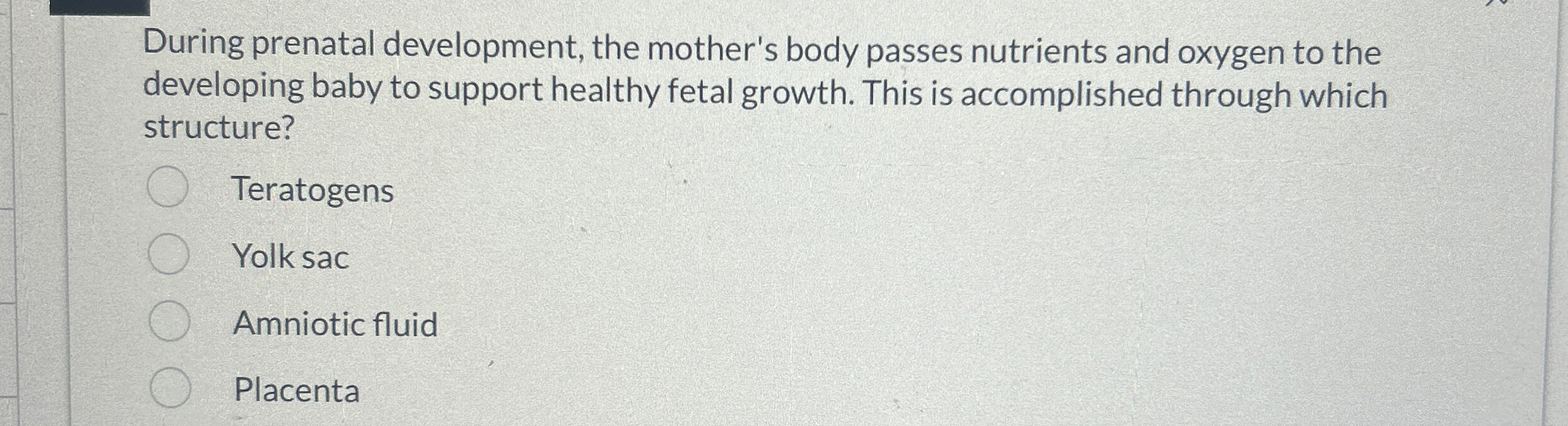 Solved During prenatal development, the mother's body passes | Chegg.com