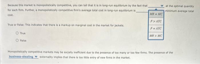 Solved 4. Is monopolistic competition efficient? Suppose | Chegg.com