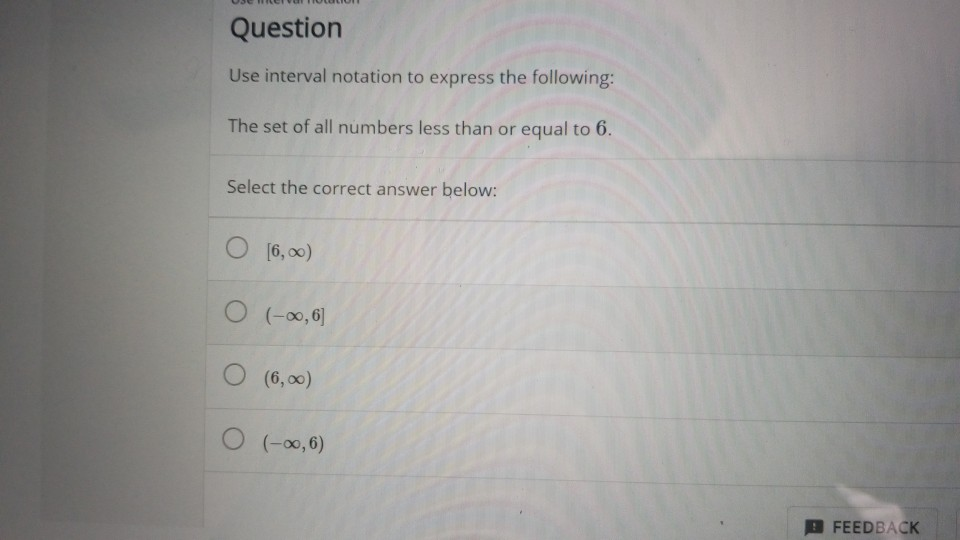 Solved Question Use interval notation to express the | Chegg.com