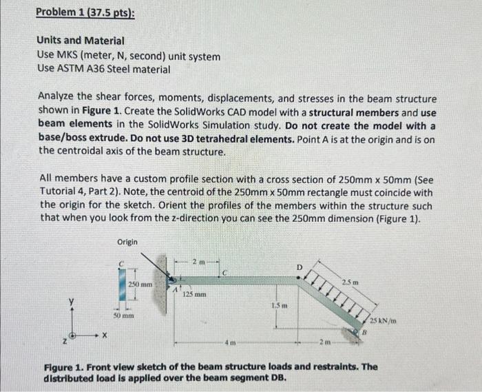 Solved Units and Material Use MKS (meter, N, second) unit | Chegg.com