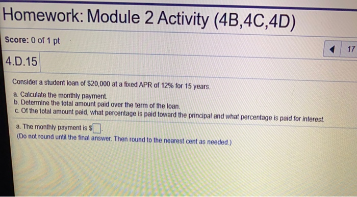 Solved Homework Module 2 Activity 48 40 4d Score 0 Of 1