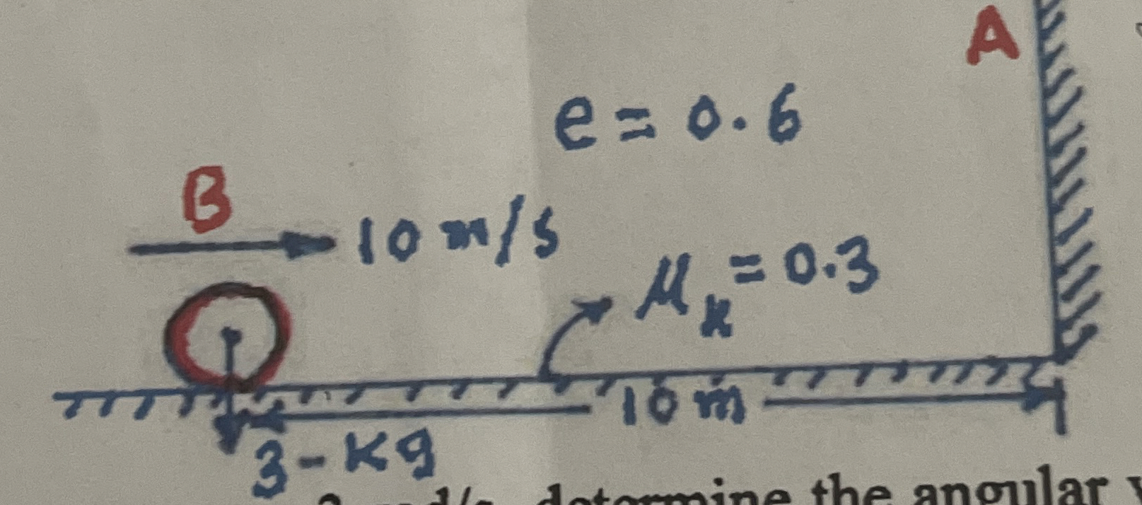 Solved by an EXPERT A spherical ball (B) ﻿is moving with a velocity of | Chegg.com