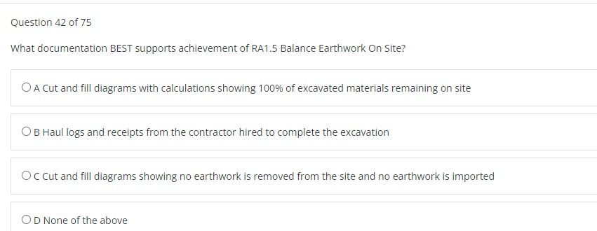 Solved Question 42 ﻿of 75What documentation BEST supports | Chegg.com