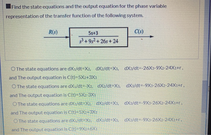 Solved Find the state equations and the output equation for | Chegg.com