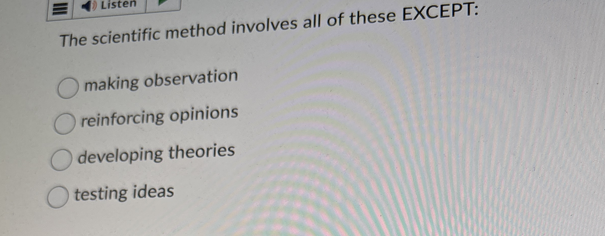 Solved The scientific method involves all of these | Chegg.com