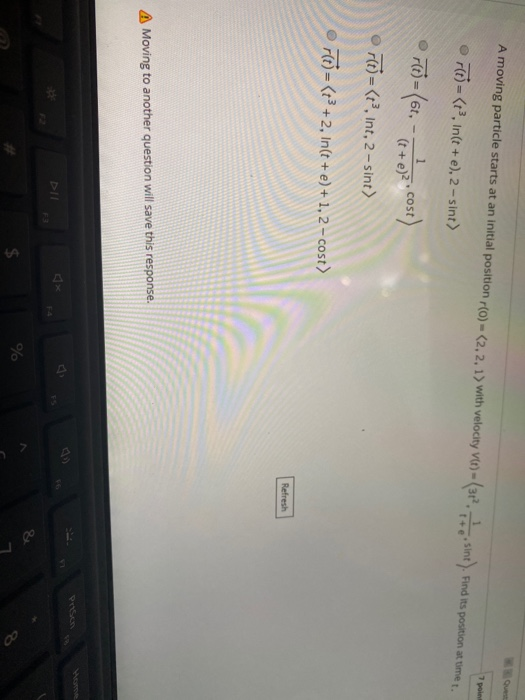 Solved A moving particle starts at an initial position r(o) | Chegg.com