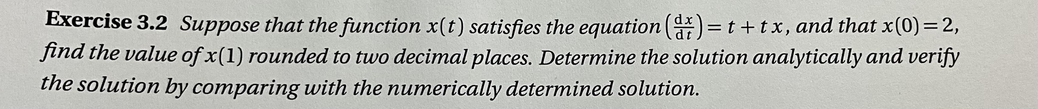 Solved Exercise 3.2 ﻿Suppose that the function x(t) | Chegg.com
