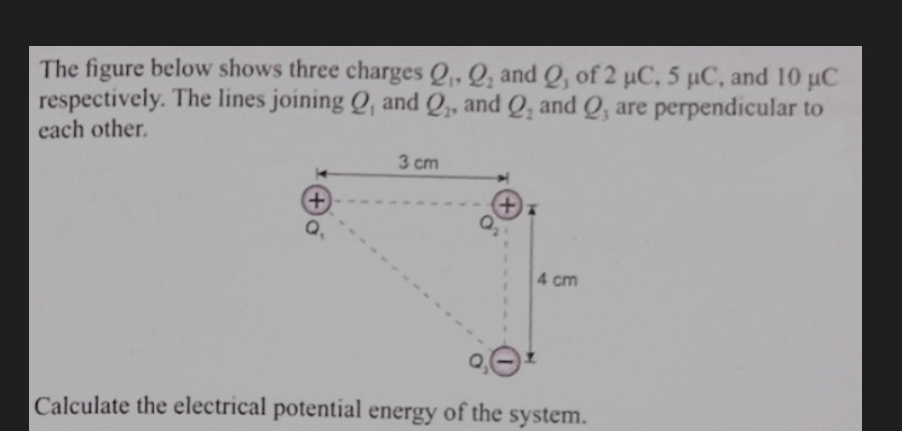 Solved The figure below shows three charges Q1,Q2 ﻿and Q3 | Chegg.com