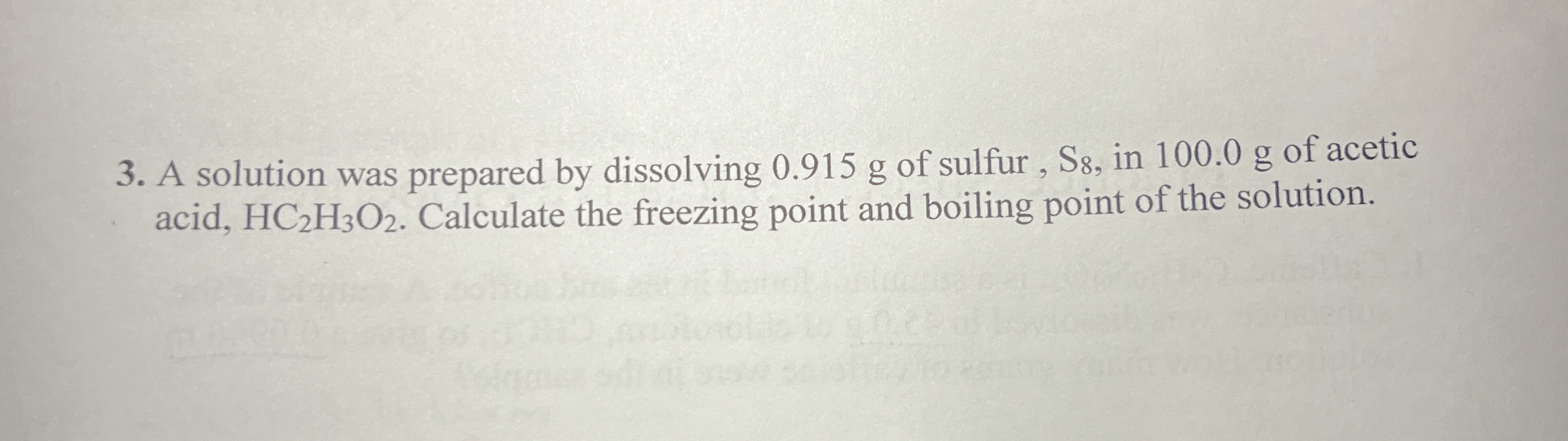 Solved A solution was prepared by dissolving 0.915 ﻿g of | Chegg.com | Chegg.com