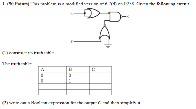 Solved 1. ( 50 ﻿Points) ﻿This problem is a modified version | Chegg.com