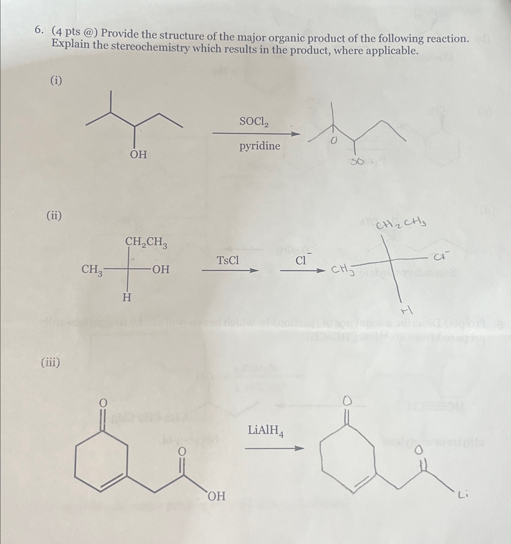 Solved (4 ﻿pts @) ﻿Provide the structure of the major | Chegg.com