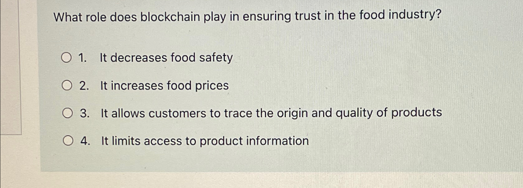 Solved What role does blockchain play in ensuring trust in | Chegg.com