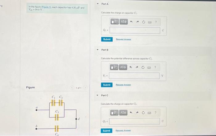 Solved ng In the figure (Figure 1), each capacitor has 4.20 | Chegg.com