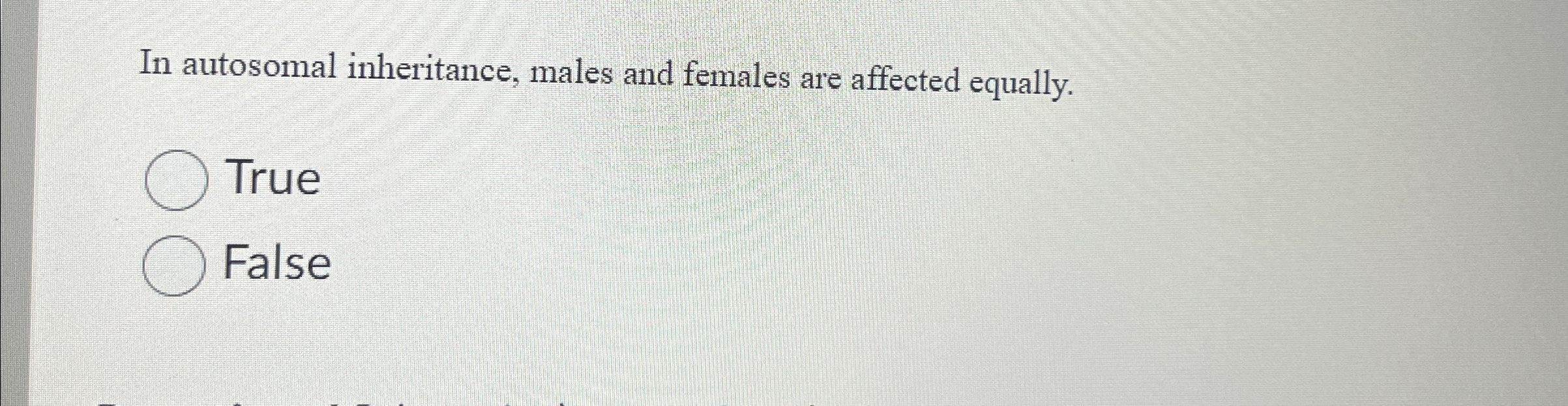 Solved In autosomal inheritance, males and females are | Chegg.com