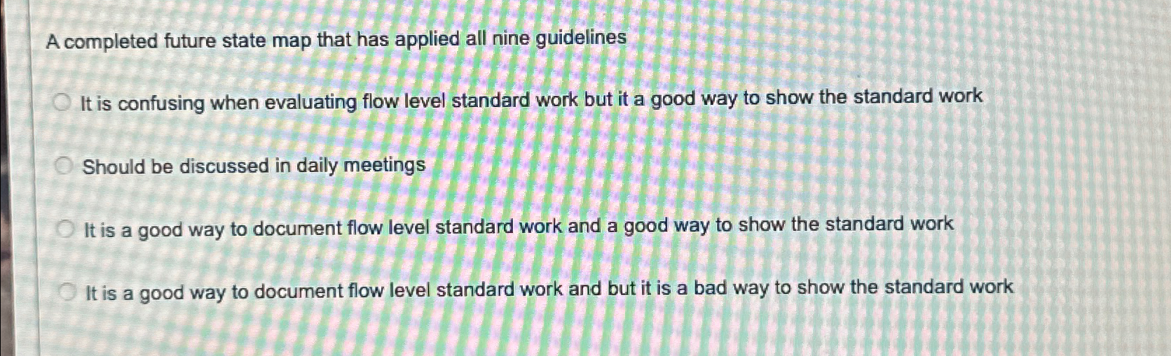 Solved A completed future state map that has applied all | Chegg.com