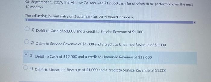 Credits will: 1) Decrease the account Unearned | Chegg.com
