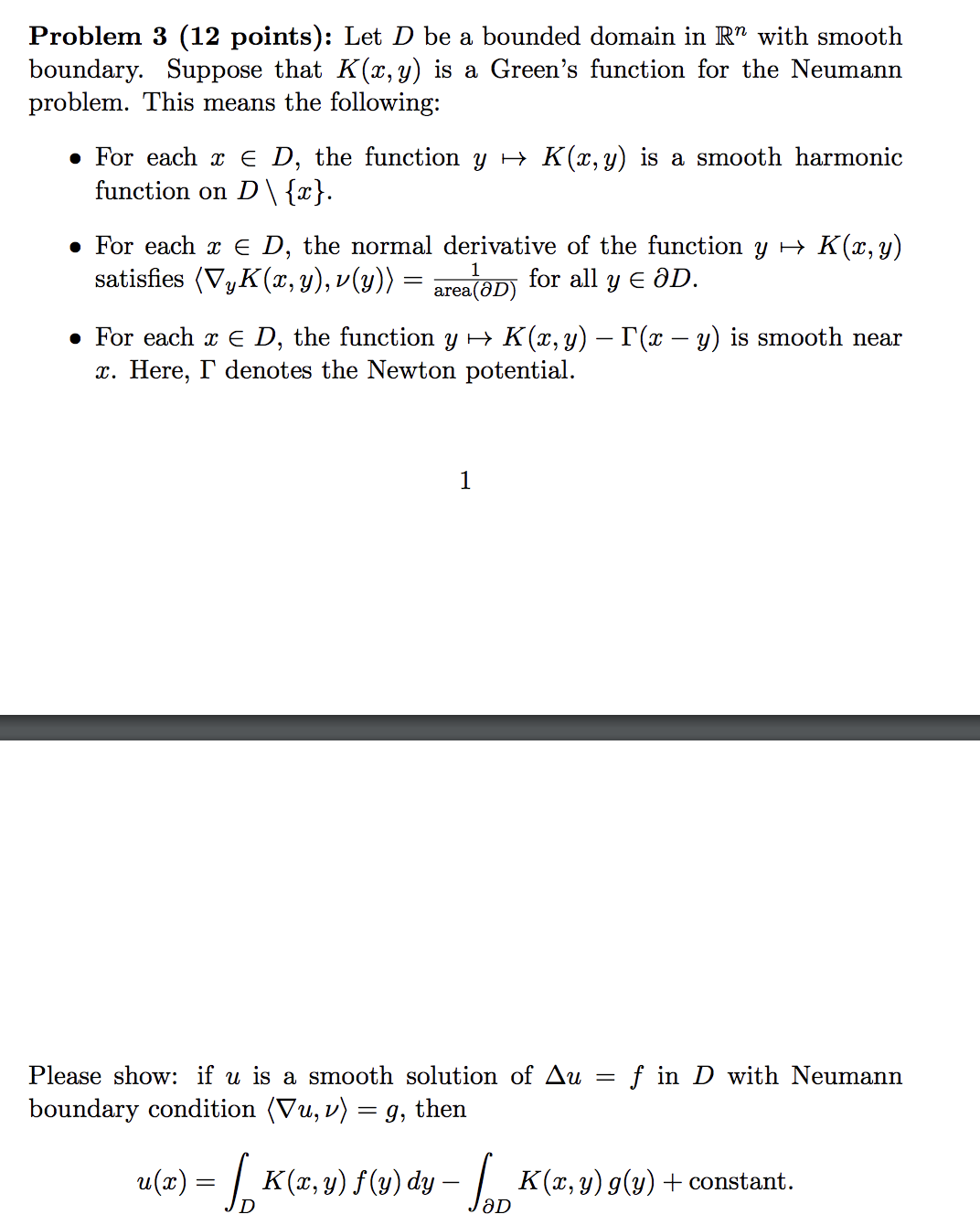 Solved Please show: if u ﻿is a smooth solution of Δu=f ﻿in D | Chegg.com