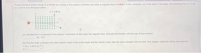 Solved 1,00 m as in the figure below. (i)Cotons having a | Chegg.com