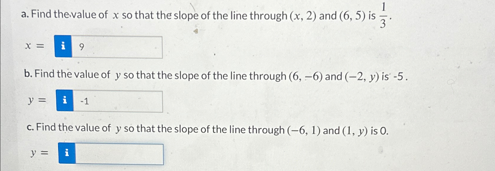 Solved a. ﻿Find the value of x ﻿so that the slope of the | Chegg.com