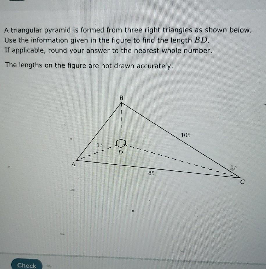 Solved A triangular pyramid is formed from three right | Chegg.com