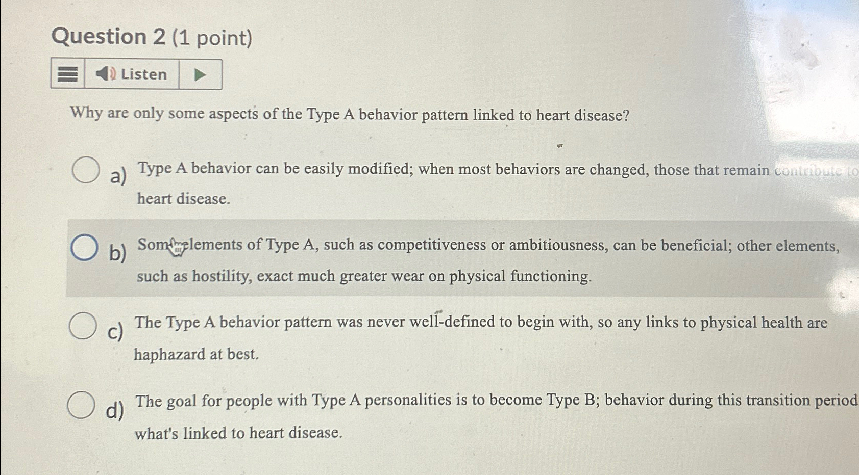 Solved Question 2 (1 ﻿point)ListenWhy are only some aspects | Chegg.com
