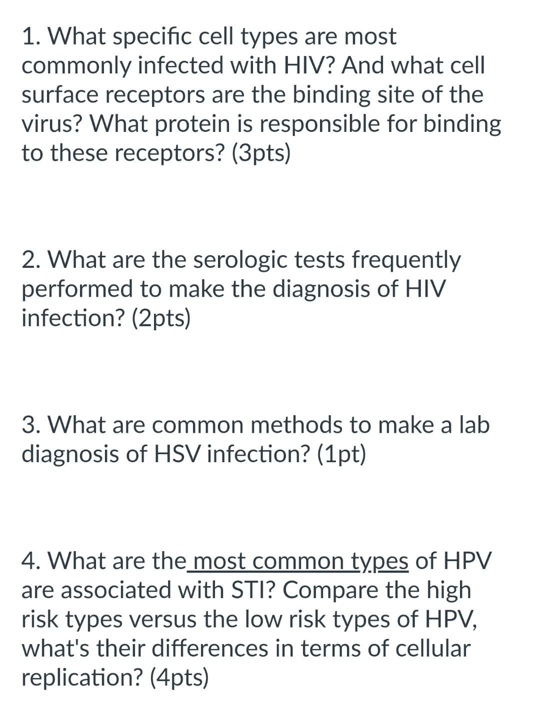 Solved 1. What specific cell types are most commonly | Chegg.com