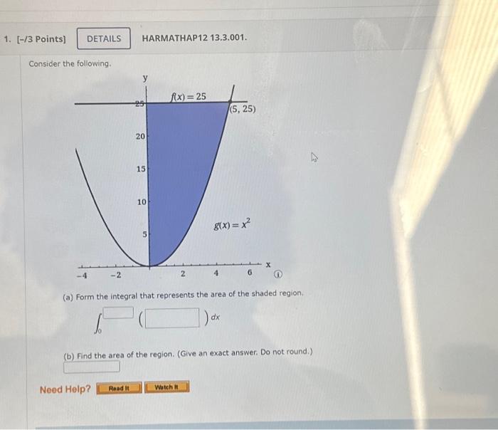 Solved HARMATHAP12 13.3.001. Consider the following. (a) | Chegg.com