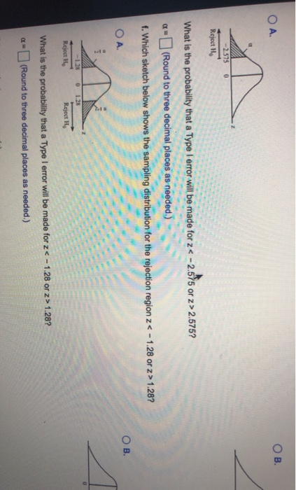 Solved For each of the following rejection regions, sketch | Chegg.com