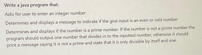 Solved Write a java program that: Asks for user to enter an | Chegg.com