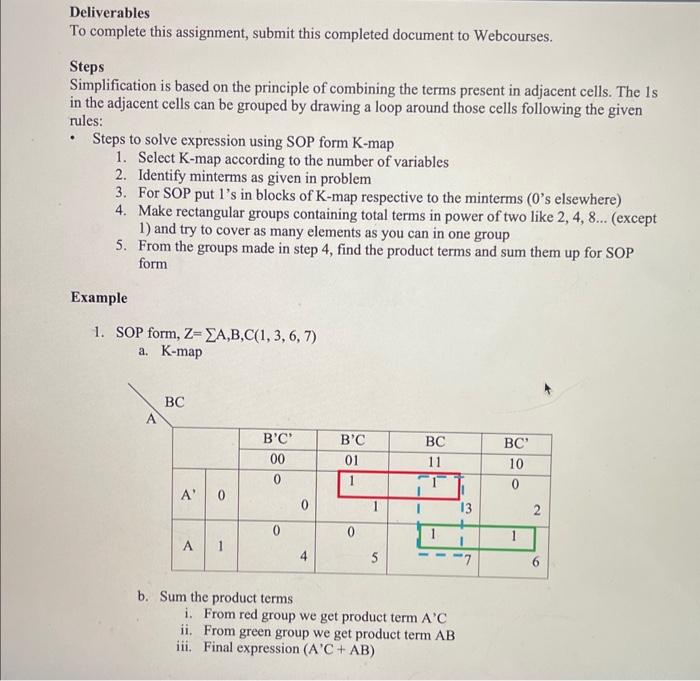 Solved Deliverables To complete this assignment, submit this | Chegg.com