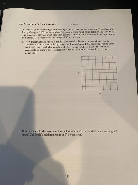 Solved Lab Assignment for Unit 3 Activity 2 Name: 1. A | Chegg.com