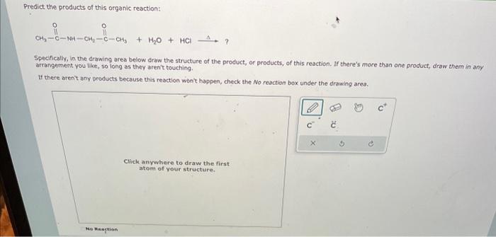 Solved Predict the products of this organic reaction: | Chegg.com
