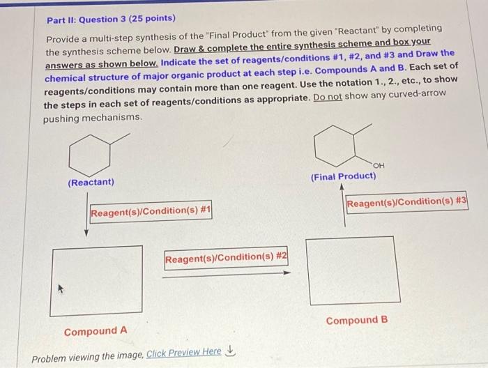 Solved Part II: Question 3 ( 25 points) Provide a multi-step | Chegg.com