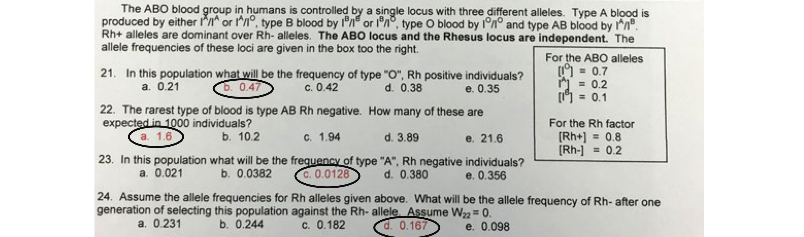 Solved please show me how to get the answers | Chegg.com