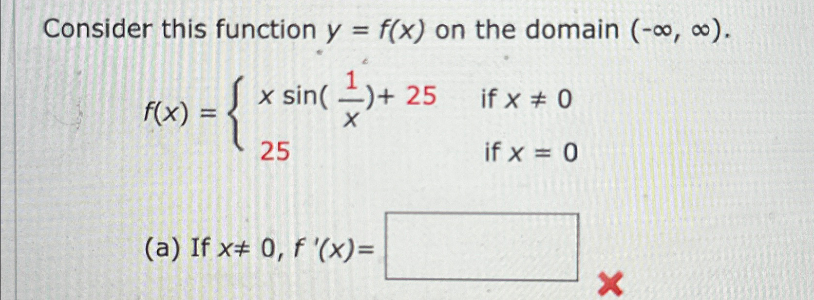 Solved Consider this function y=f(x) ﻿on the domain | Chegg.com