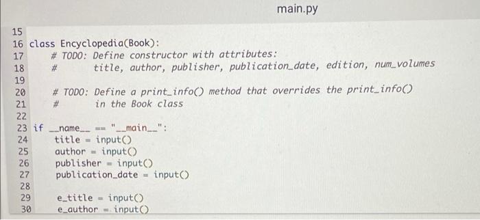 Solved Given the base class Book, define a derived class | Chegg.com