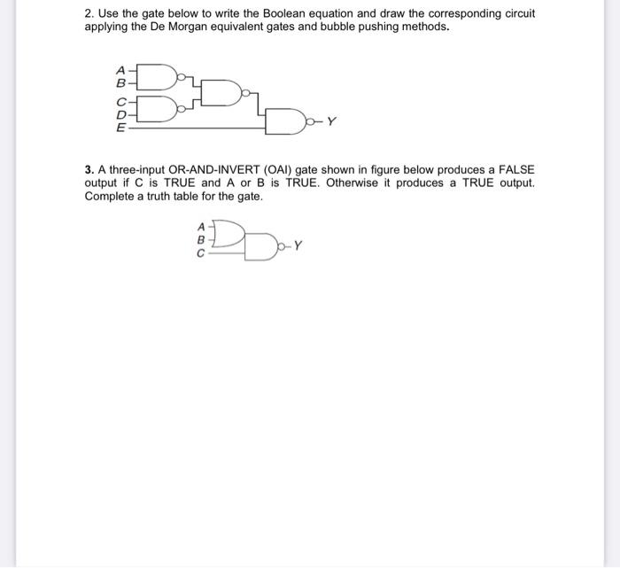 Solved 2. Use the gate below to write the Boolean equation | Chegg.com