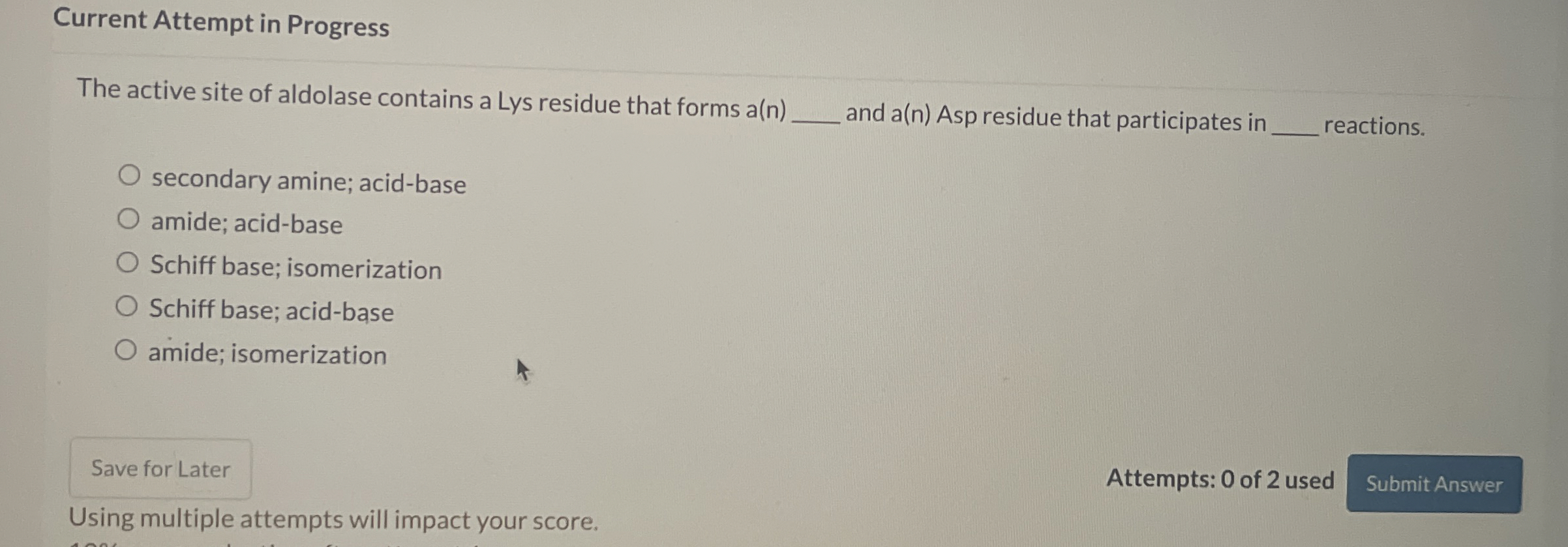 Solved Current Attempt in ProgressThe active site of | Chegg.com