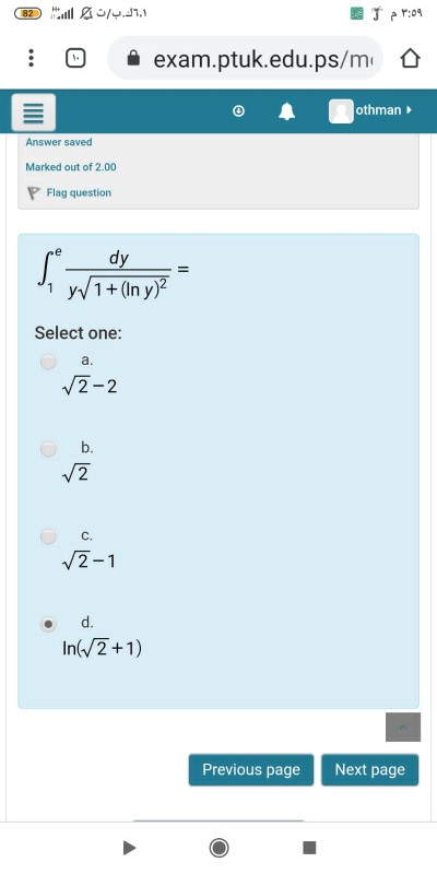 Solved 6,1د. بات ب ال 82 Ep1:04 exam.ptuk.edu.ps/m othman | Chegg.com