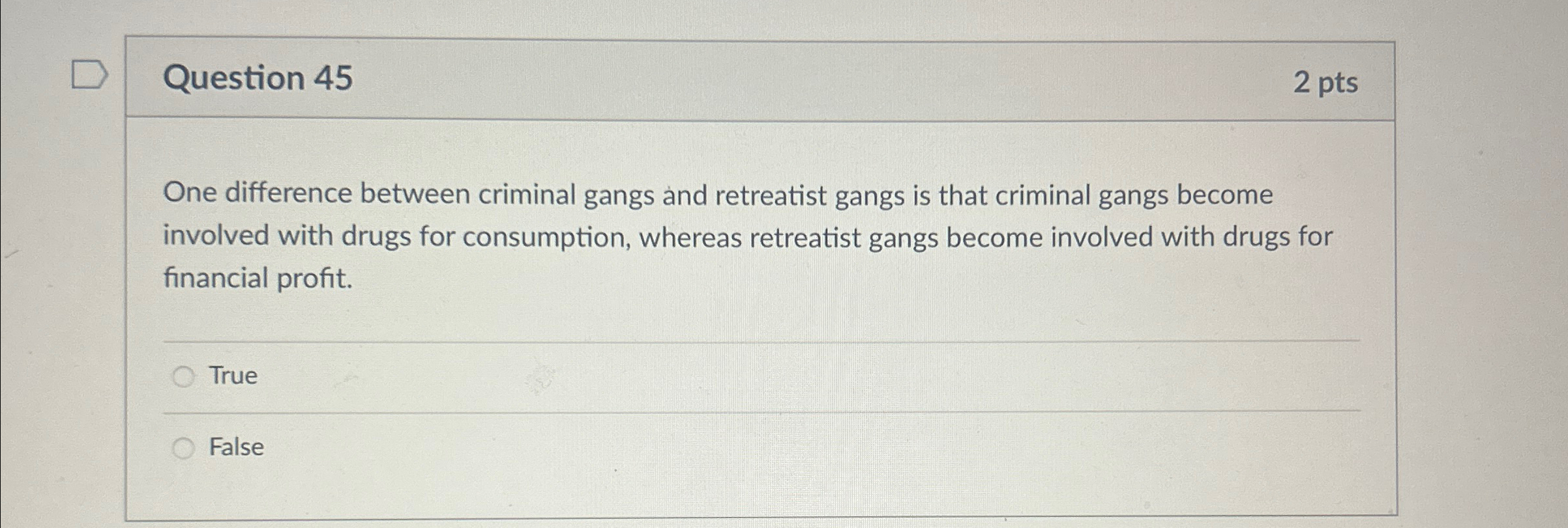 Solved Question 452 ﻿ptsOne difference between criminal | Chegg.com