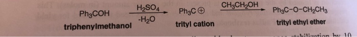 Solved H2SO4 CH2CH OH PhCOH triphenylmethanol -H20 Phgc | Chegg.com