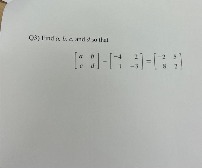 Solved Q3) Find a, b, c, and d so that 2 5 [25]-[ 3 ]-[²32] | Chegg.com