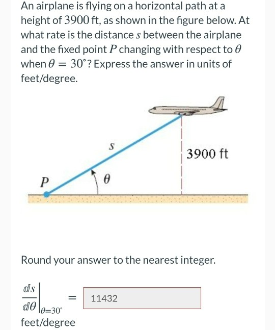 Solved An airplane is flying on a horizontal path at a | Chegg.com